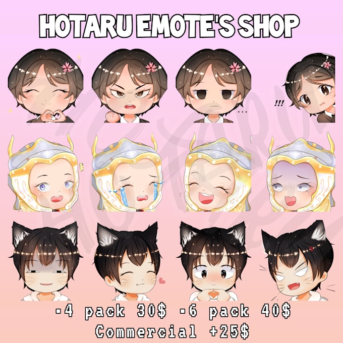 Draw chibi style emotes by Toruu_1130 | Fiverr