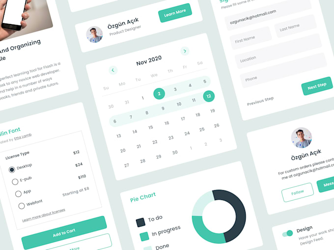 Design a stunning, modern and unique web and app ui by Ozgunacik | Fiverr