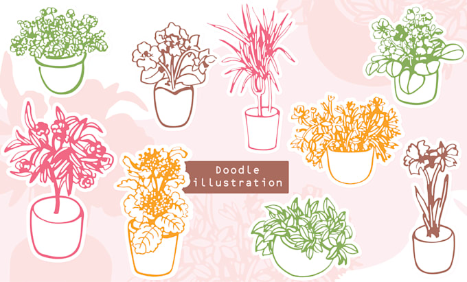 Create doodle outline illustration in my style for you by Juli_artbox ...