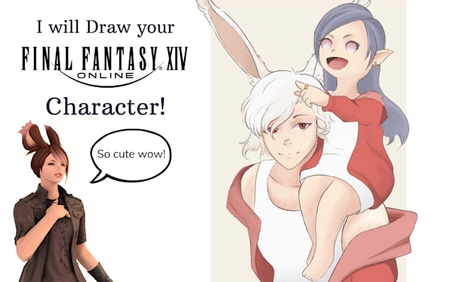 Draw your ffxiv character by Kakumonogatari | Fiverr