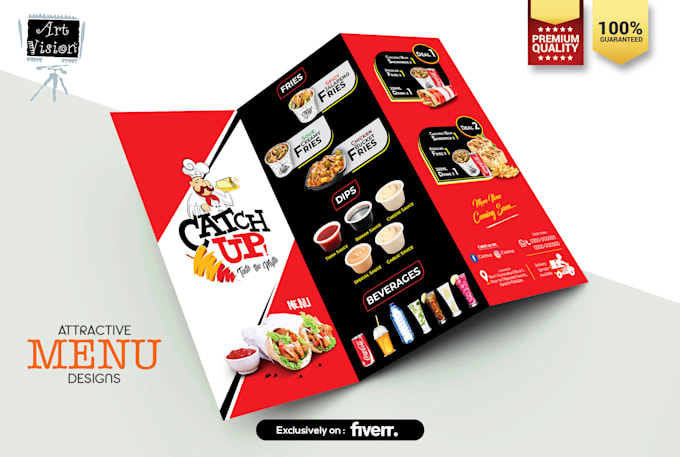 Design an attractive restaurant or cafe menu by Artvision_imran | Fiverr