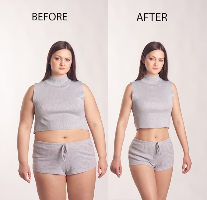 Change the background, face retouching, fat to slim and color grading ...