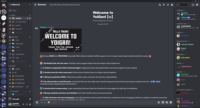 Make you a simple and clean gaming discord server by Vormaza | Fiverr