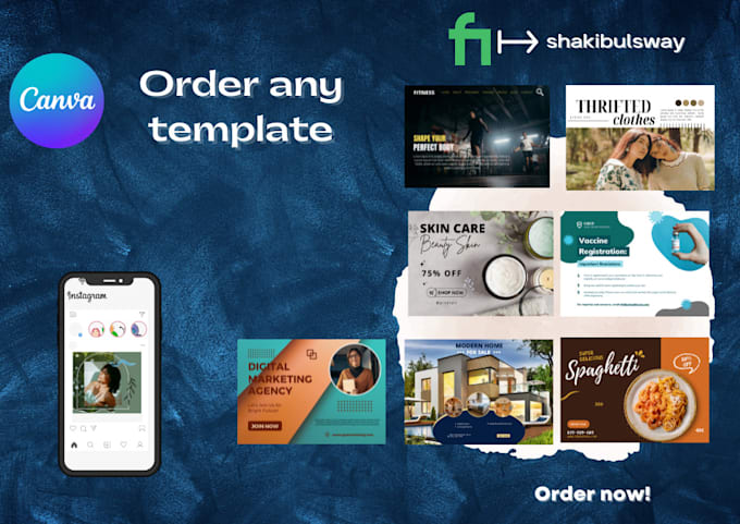 Create any kind of design using canva by Shakibulsway | Fiverr