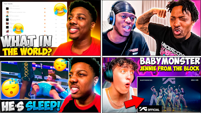 Design custom eye cathching reaction thumbnails by Storm474 | Fiverr