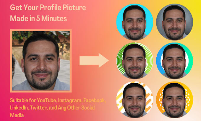 Design a professional profile picture for your social media by ...