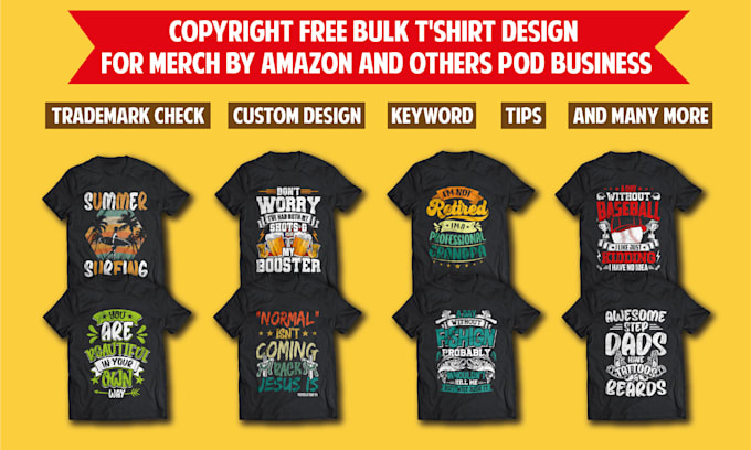 Design merch by amazon t shirt and others pod business by Nktasnim | Fiverr