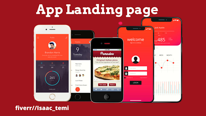 Design app landing page for your ios and android device by Isaac_temi ...