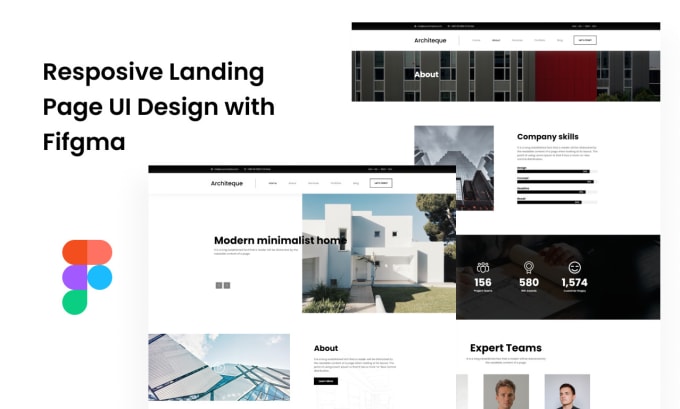 Create modern responsive landing page ui design in figma by ...