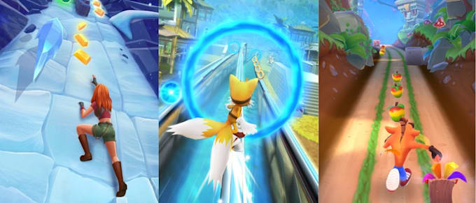 Develop 3d unity endless runner game, temple run, subway surfers by ...