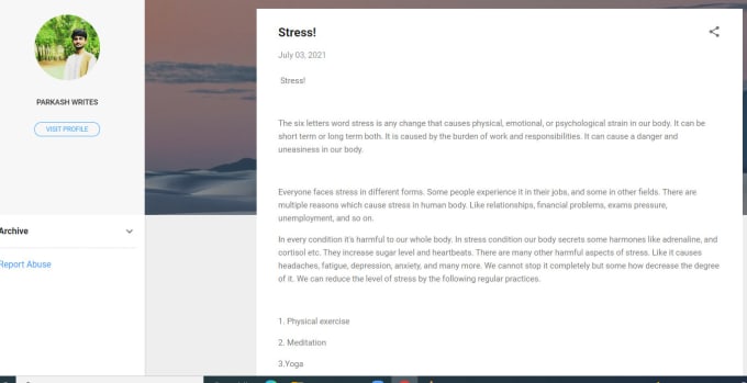 Write top quality articles and blog content by Kumar108108 | Fiverr Write top quality articles and blog content by Kumar108108 | Fiverr