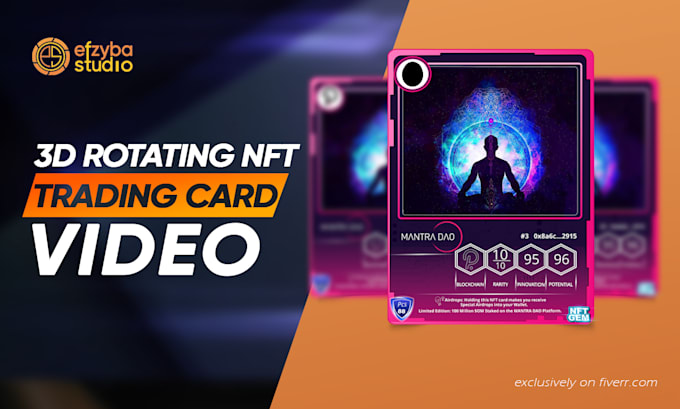 Do luxury 3d rotating crypto nft membership cards, rotating logo by ...