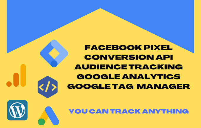 Setup, install facebook pixel, google analytics, tag manager ...