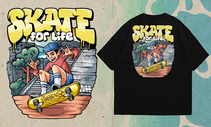 Make cartoon illustrations for your t shirt and merch design by ...