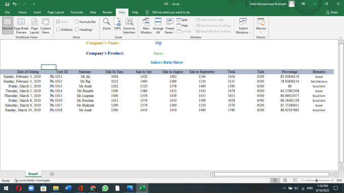 Enter data on excel and manipulate data by Hafizshahzad26 | Fiverr Enter data on excel and manipulate data by Hafizshahzad26 | Fiverr