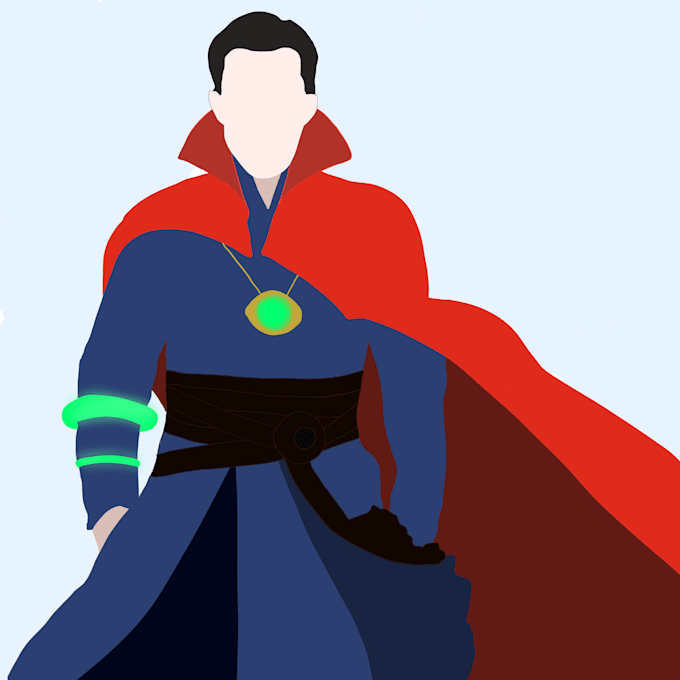 Make a minimalistic flat art drawing for your portrait by Mequile ...