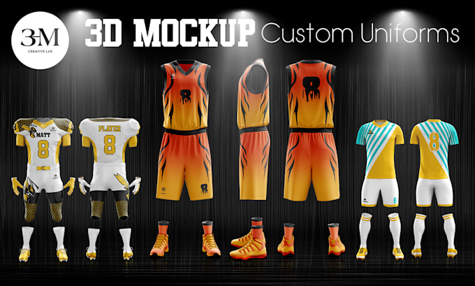 Design a 3d sports apparel kit design by Threemcreative | Fiverr
