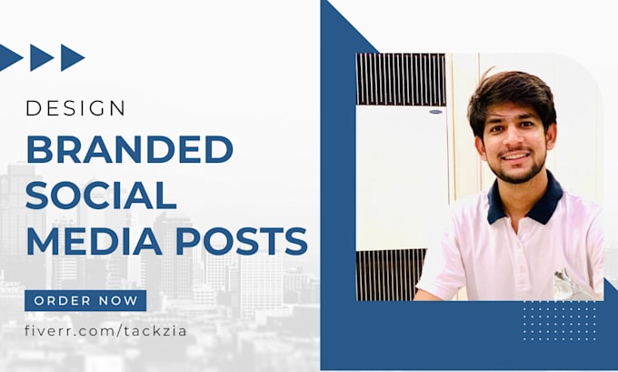 Design you branded social media posts by Tackzia | Fiverr