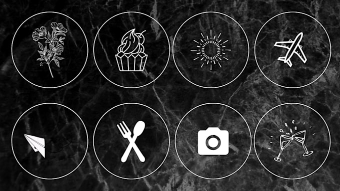 Make eye catching instagram highlight icons by Shahnaahmed | Fiverr