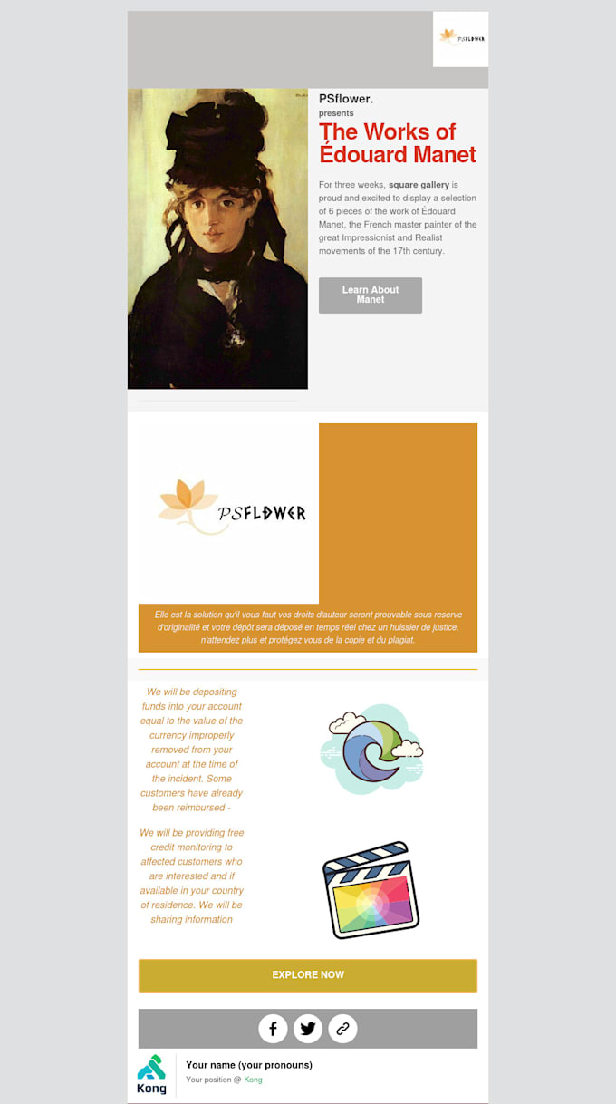 Design responsive mailchimp html email templates newsletter by Uspspay ...