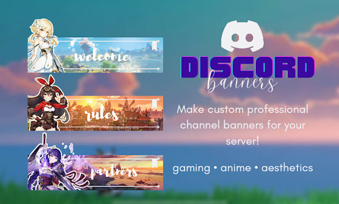 Make premium discord server or channel banners for your server by ...