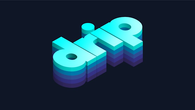 Create isometric 3d text logo by Krish3268 | Fiverr