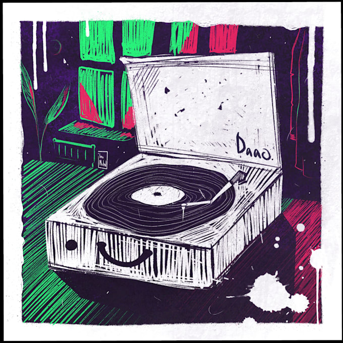 Illustrate your book , music album , vinyl cover by Inaisdrawing | Fiverr