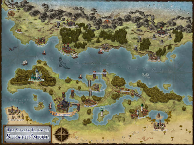 Create a high quality map for your dnd game or world by Beckermaps | Fiverr
