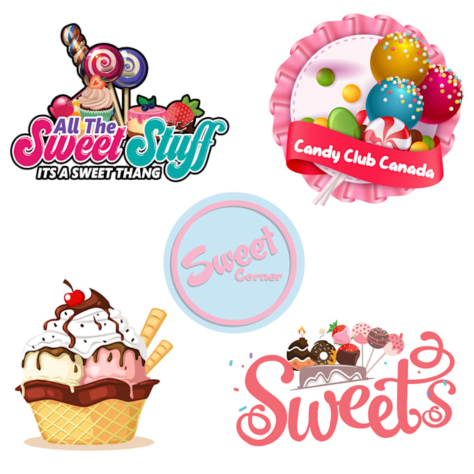 Design candy, chocolate, sweets, bakery or food logo by Sobiar_designer ...