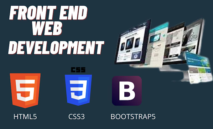Be your front end web developer using html css bootstrap js by ...