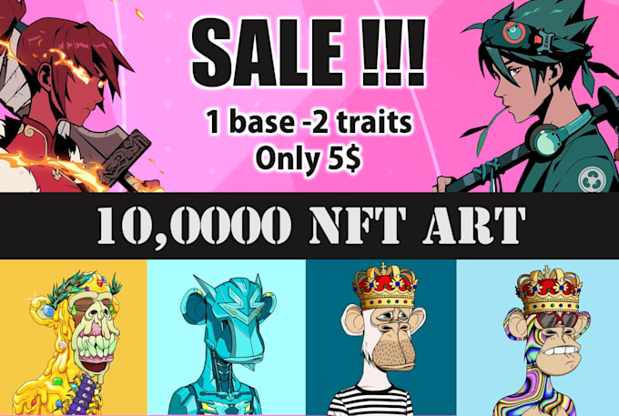 Create amazing 2d nft art in just 5 dollars by Eefonixart | Fiverr