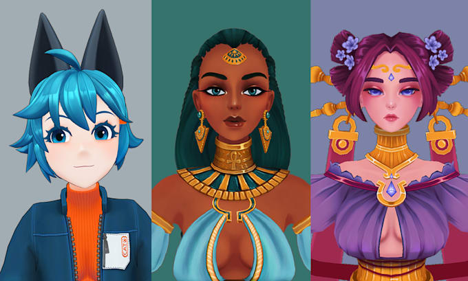 Create your own custom 3d vtuber avatar by Momo_3d | Fiverr