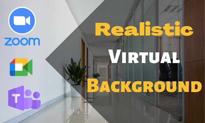 Create realistic zoom virtual background with your logo by ...