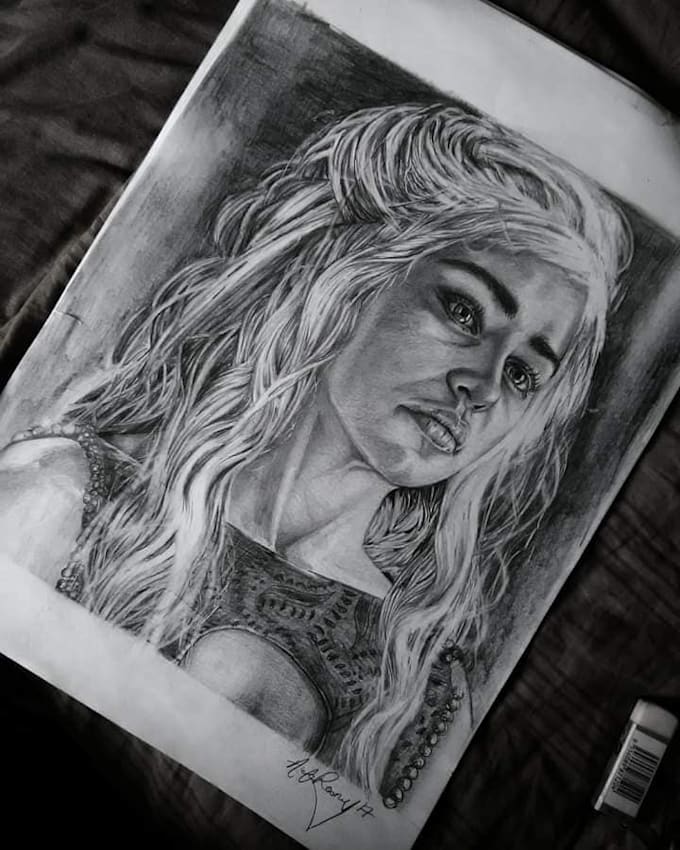 Draw a graphite portrait of your favourite character by Aoiferooneyart ...