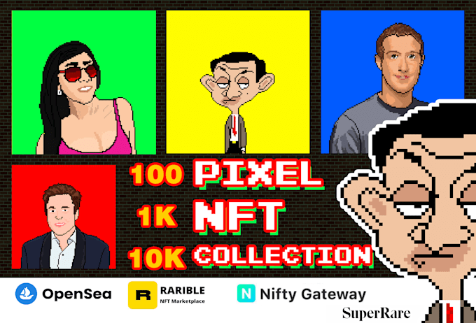 Create a stunning pixel nft art collection by Ashil95grap | Fiverr