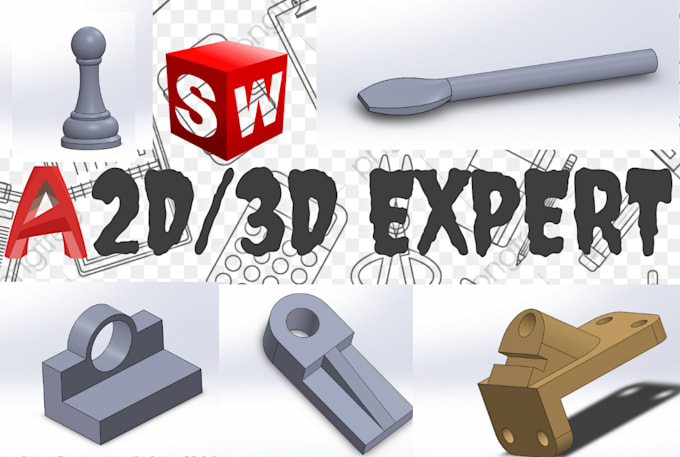 Design 3d product and 2d mechanical drawings using solid works, cad by ...