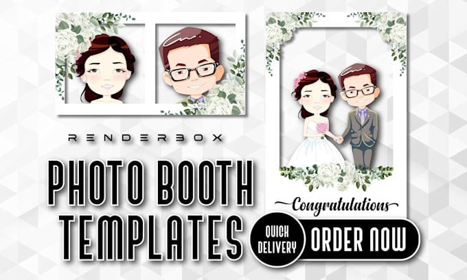 Create a photo booth overlay template design by Renderb0x | Fiverr
