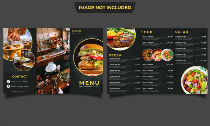 Design modern menu restaurant menu digital menu by Dreanime | Fiverr