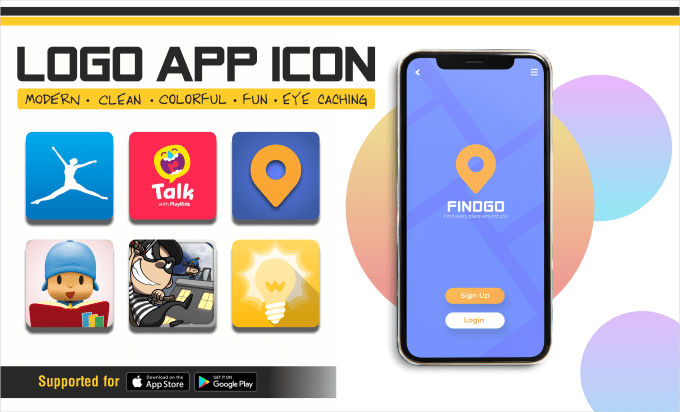 Design an awesome app icon in 24 hrs by Muhammadraza68 | Fiverr