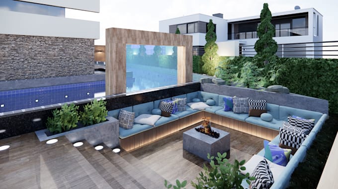 Design 2d,3d landscape, garden,backyard,pool,patio by Ghazallleh | Fiverr