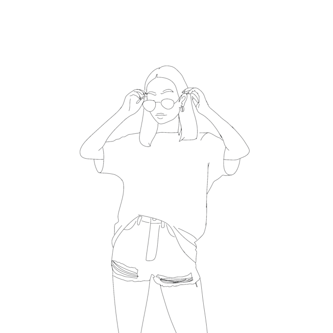 Draw a simple line art illustration by Olsewska | Fiverr