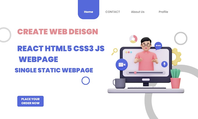 Create Custom Frontend Webpages Using Html5 Css3 React Js Next Js By Muhammadareeb79 Fiverr