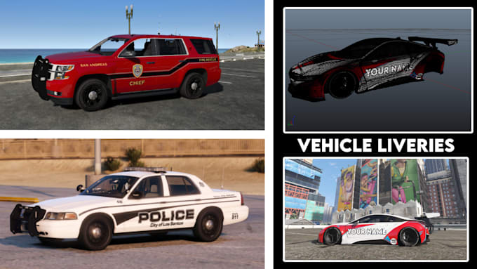 Design custom livery for fivem police, ems, sports vehicles by ...