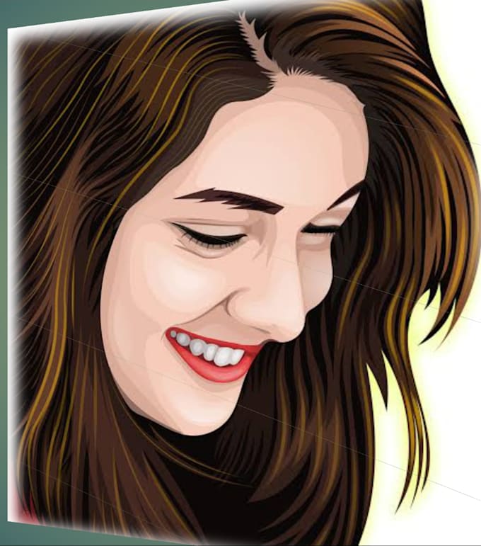 Draw amazing realistic vector portrait by Junaid1620 | Fiverr