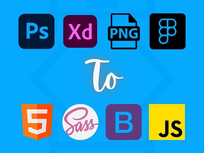 Convert psd, xd, figma, png to html, css, bootstrap, saas, and js by Fm ...