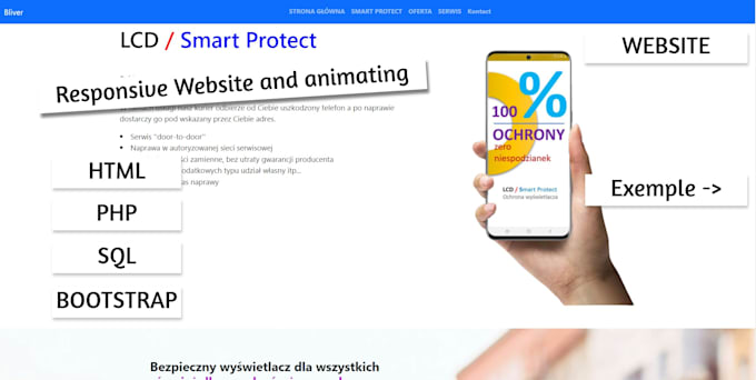 Programming of your responsive website, php, sql, html and css by ...