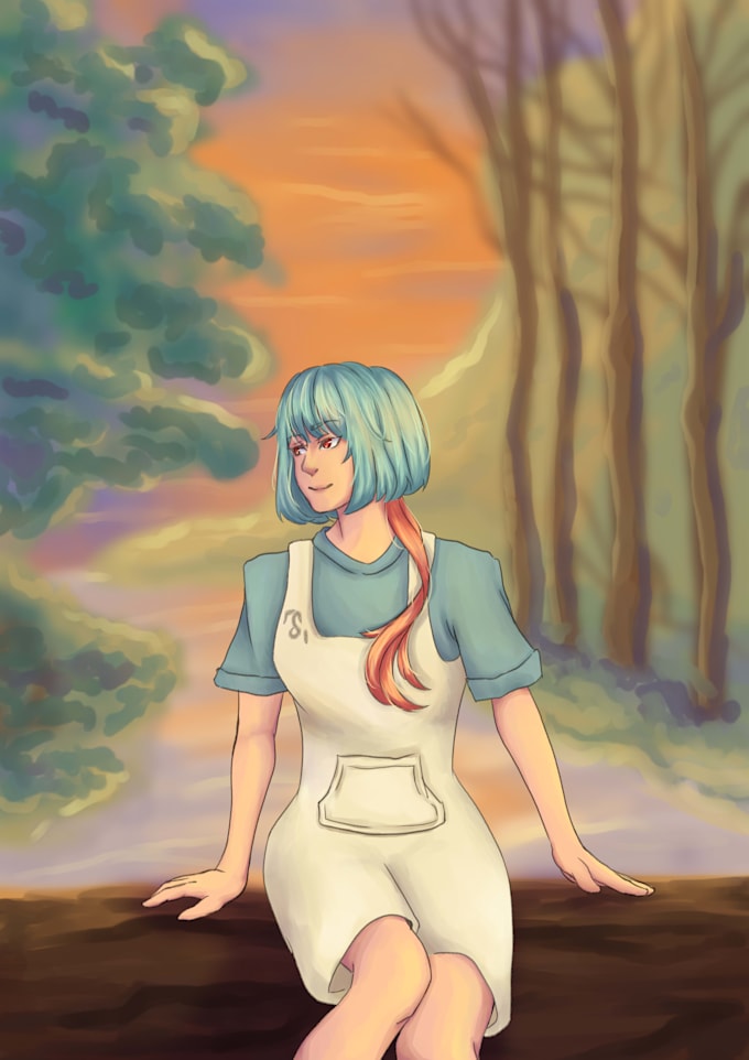 Draw oc or fan art with full background by Irenesamiaji | Fiverr