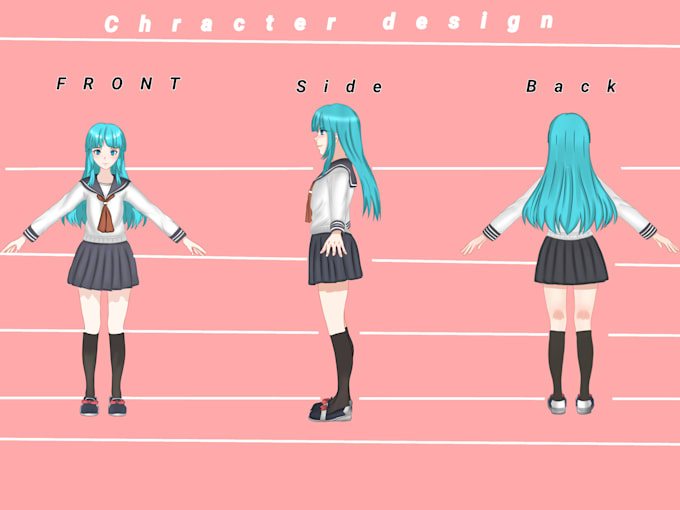 Anime character sheet for you by Mf30design | Fiverr