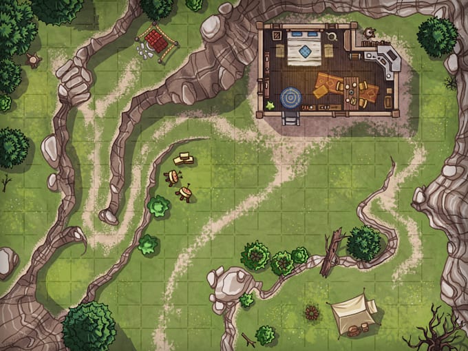 Dessiner une carte de bataille unique du dnd rpg