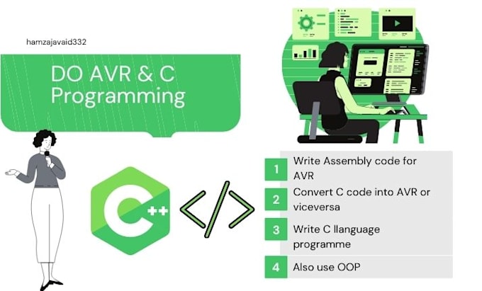 Do avr programming in c language or assembly language by Hamzajavaid332 ...